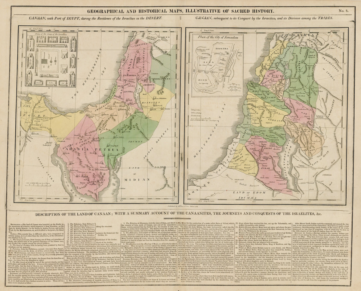 1821 Geographical and Historical Maps, Illustrative of Sacred History. – New World Cartographic