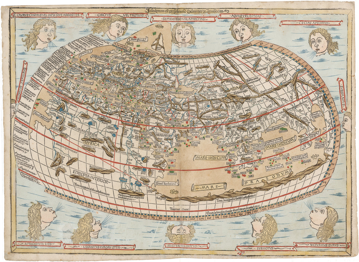 1486 Claudius Ptolemy - Ulm Map of the World – New World Cartographic
