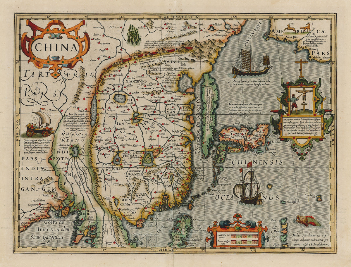 Antique Map China by: Mercator / Hondius 1606 – New World Cartographic