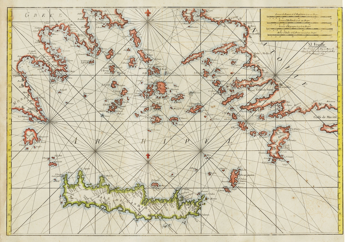 Untitled Nautical Chart of Crete and Islands in the Aegean Sea – New ...