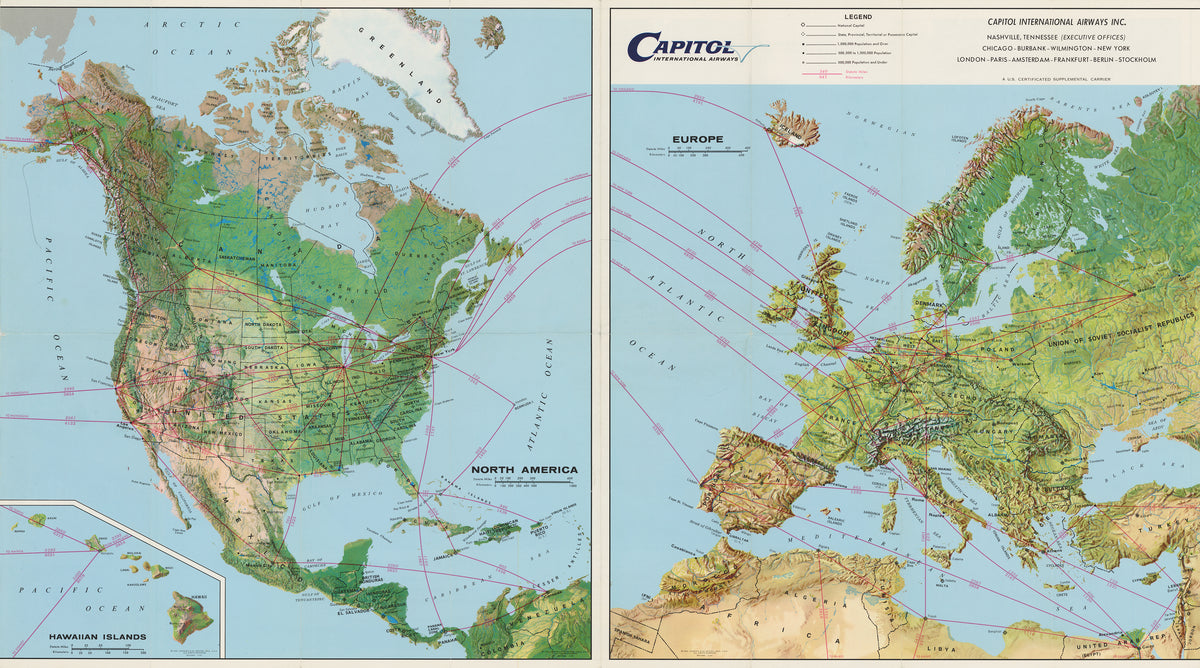 Capitol international Airways - Air Guide by Rand McNally & Co. 1972 ...