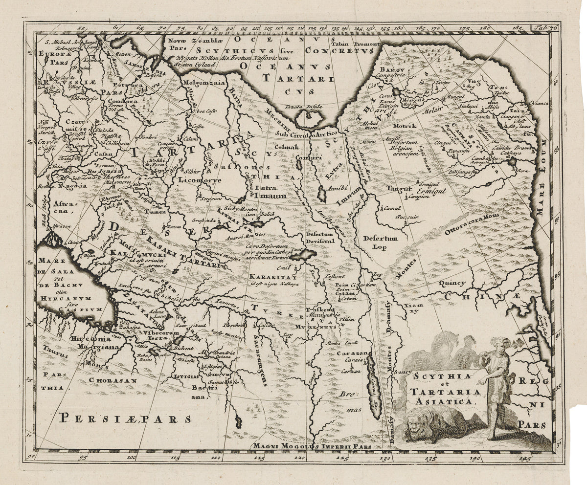 Antique Map: Scythia et Tartaria Asiatica by Philipp Cluver, 1697 – New ...