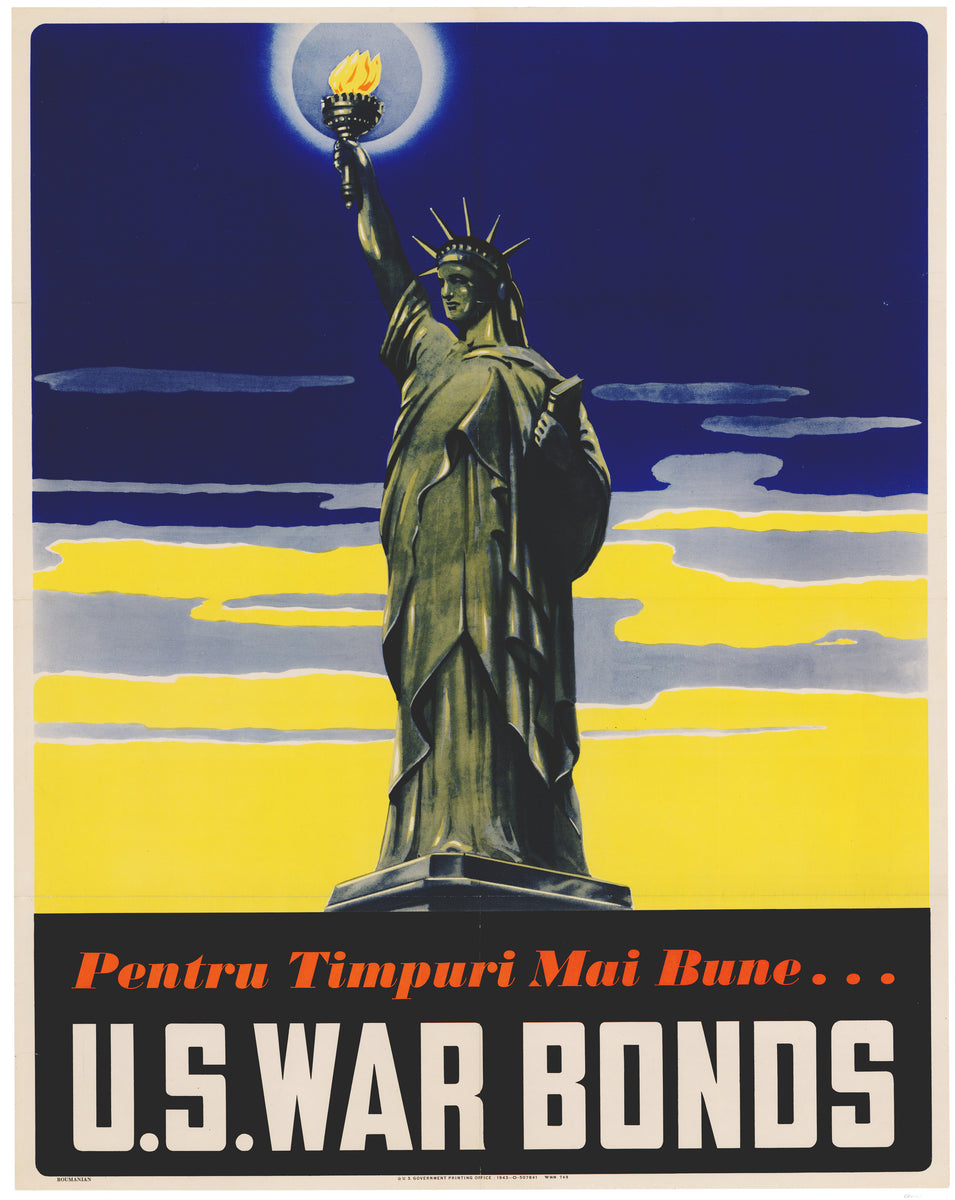 Statue of Liberty - Pentru Tinpuri Mai Bune 1943 WWII Propaganda Poster ...
