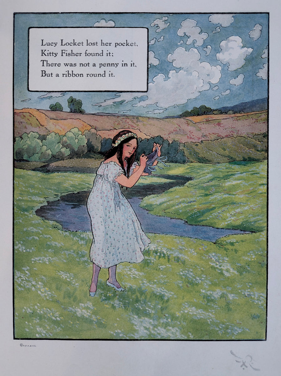 Vintage Nursery Rhyme Print , "Lucy Locket", 1912 – New World Cartographic