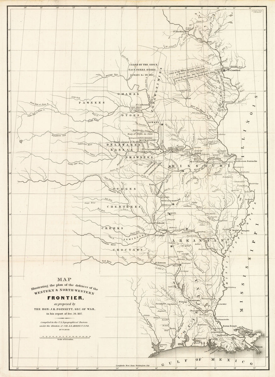 Map illustrating the plan of the defences of the Western & North ...