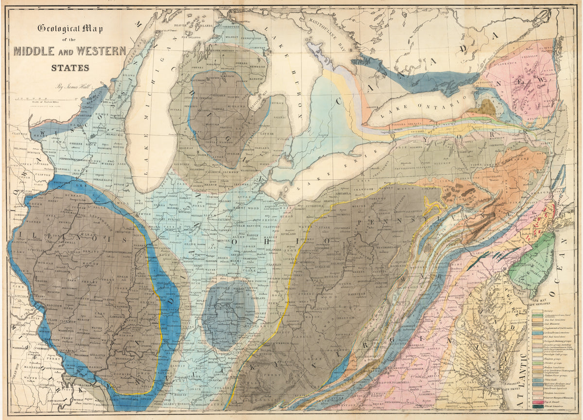Geological Map of the Middle and Western States 1843 : nwcartographic ...