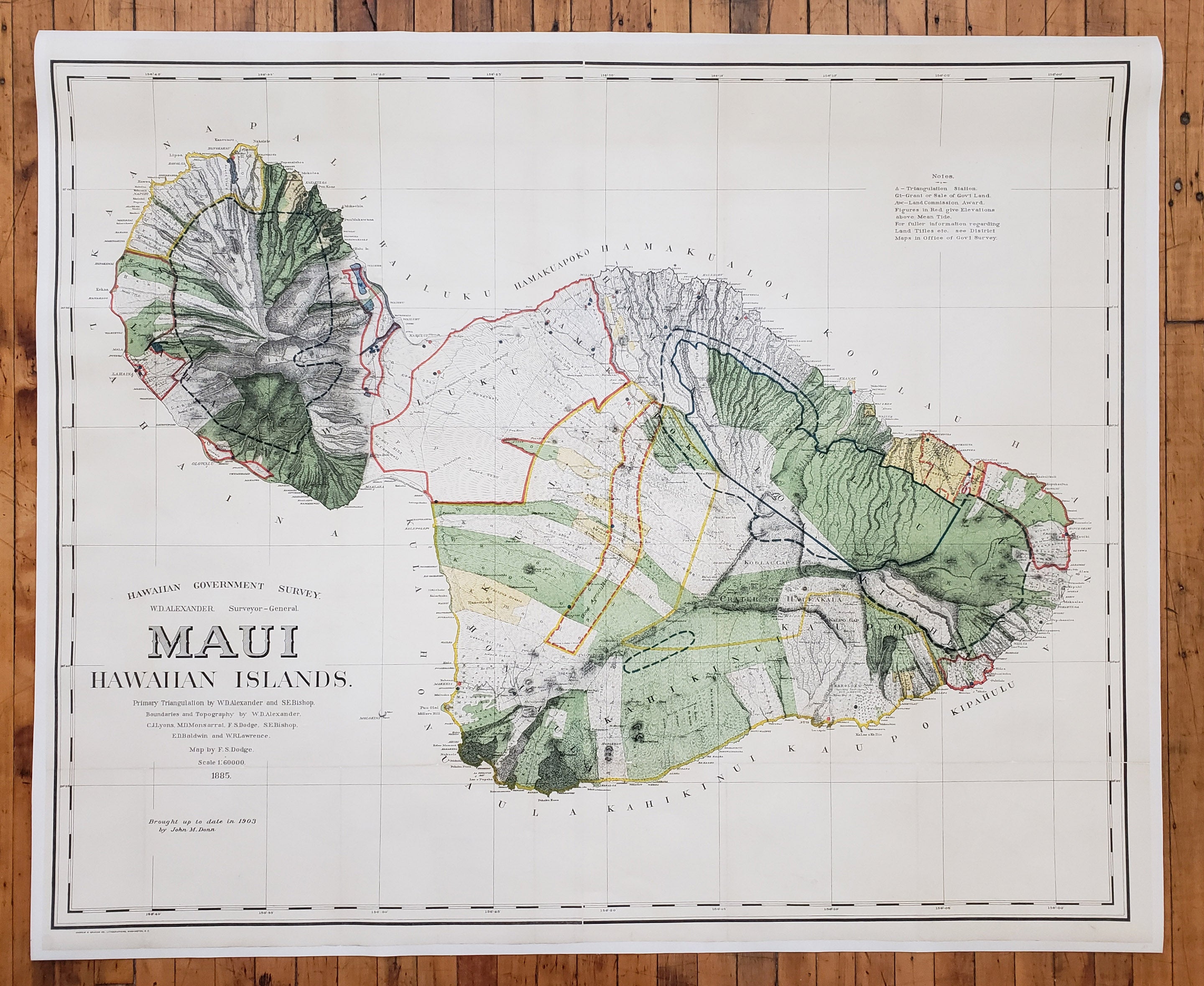 Map Of Maui Hawaiian Islands By Wd Alexander 18851903 New World