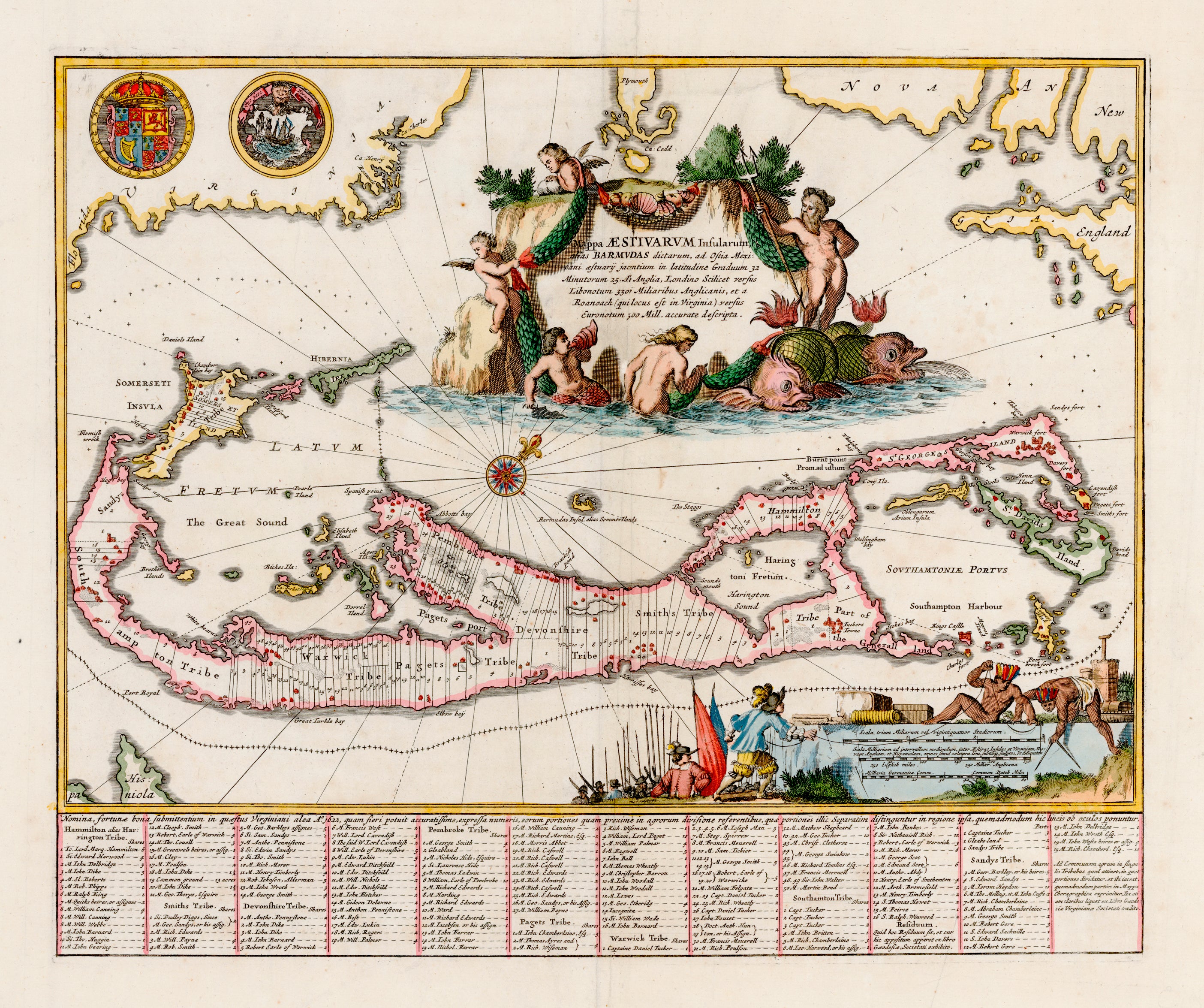1671 Map of Bermuda by Arnoldus Montanus, 1671 – New World Cartographic