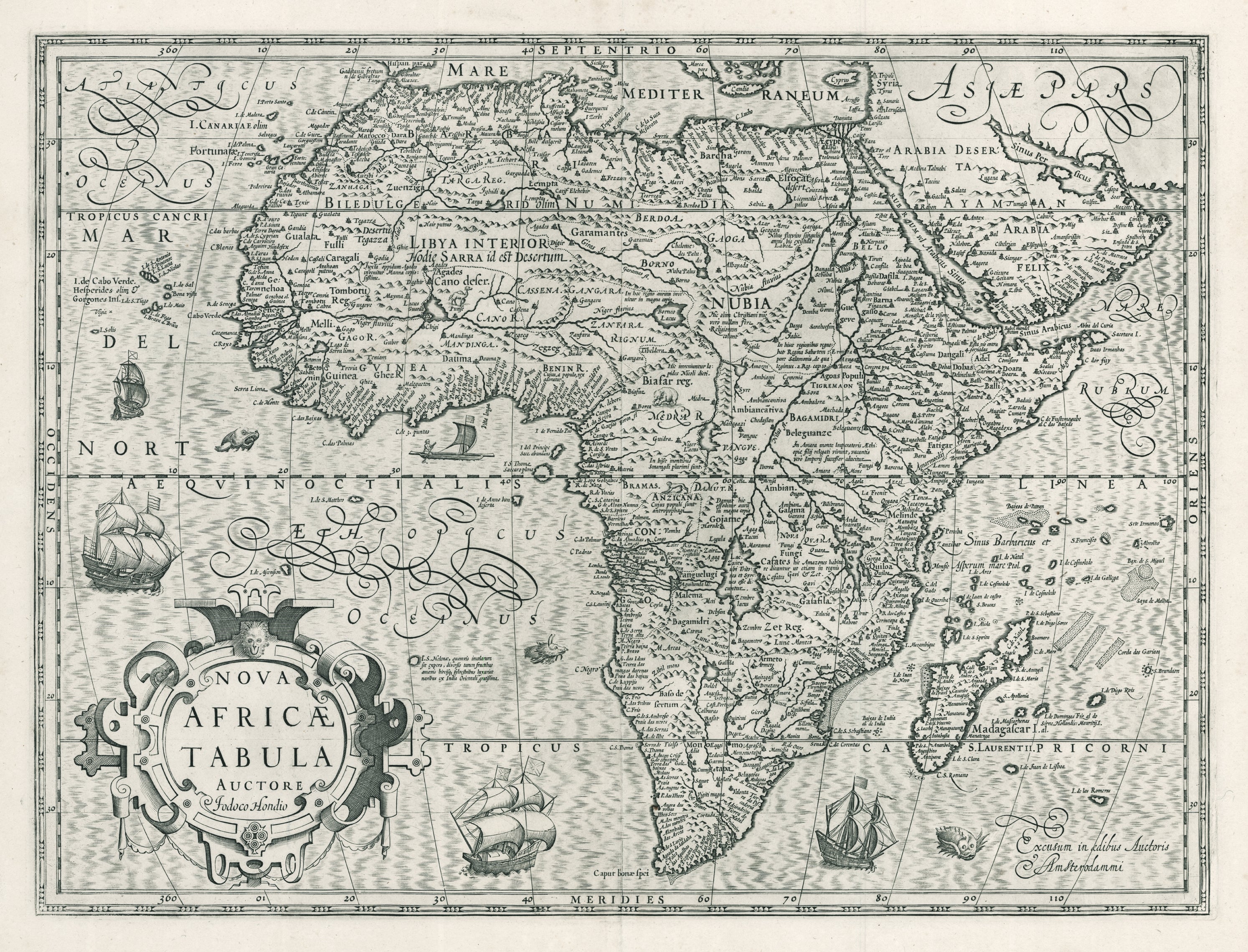 Nova Africæ Tabula Auctore Jodoco Hondio : nwcartographic.com – New ...
