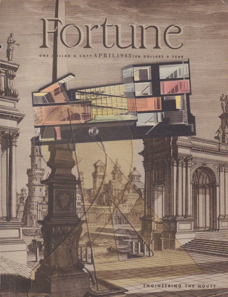 A single page, full color cover from a 1943 issue of Fortune Magazine ...