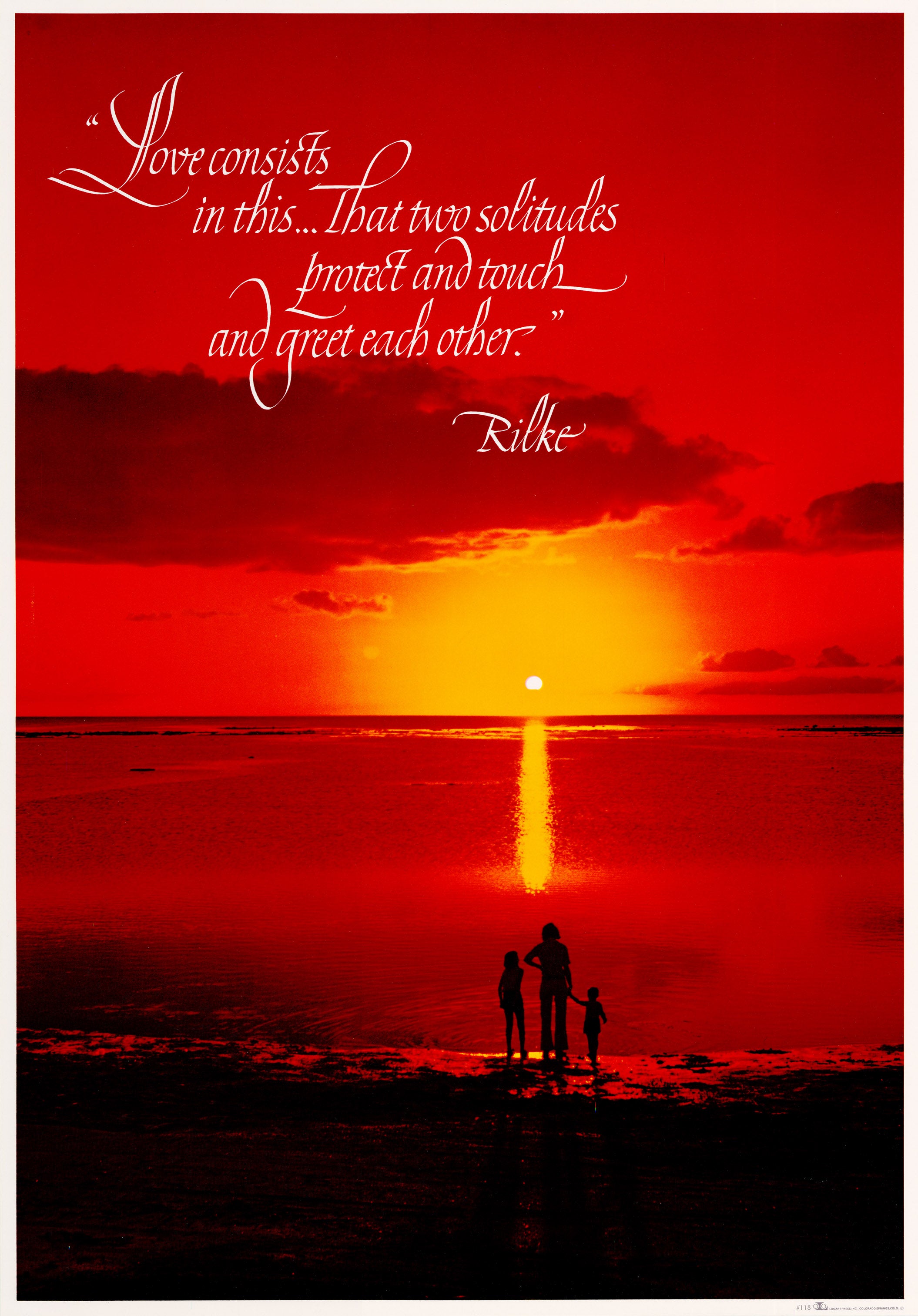 Love poster with quote by Rainer Maria Rilke; Looart Press, 1968 – New ...