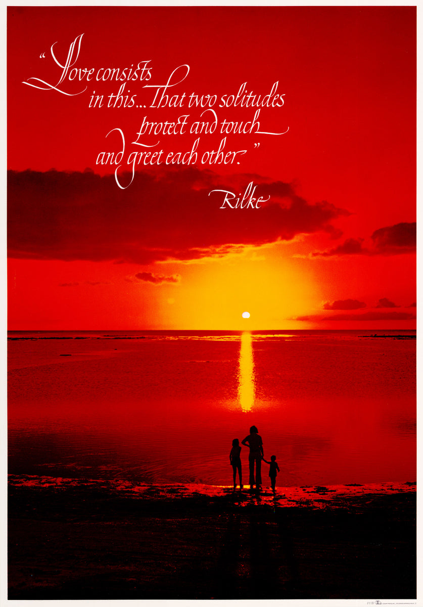 Love poster with quote by Rainer Maria Rilke; Looart Press, 1968 – New ...