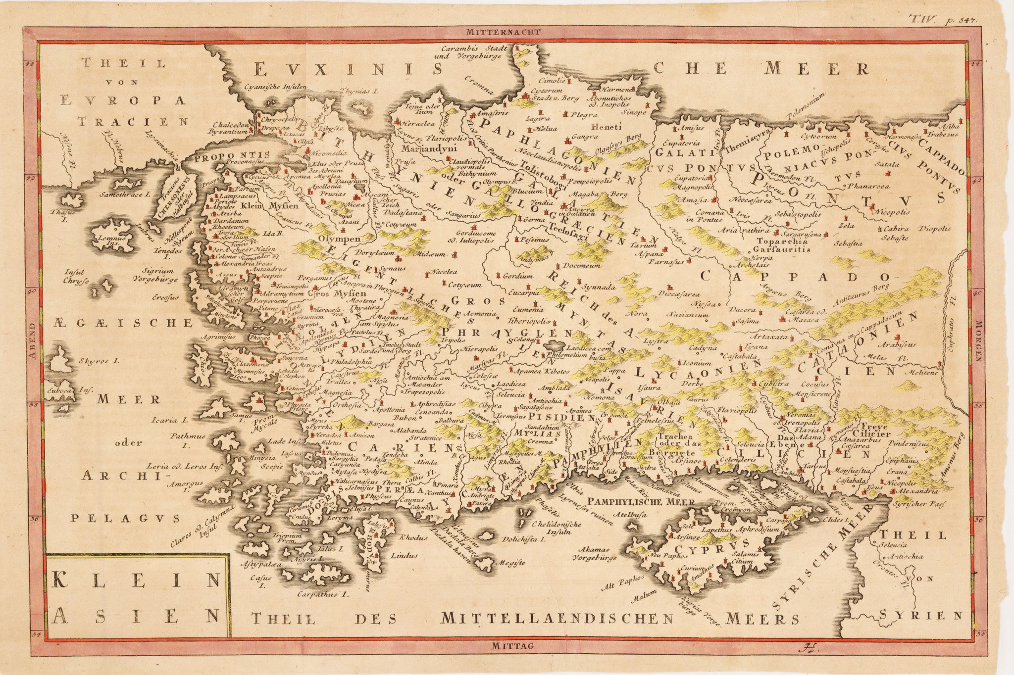 Antique Map Asia Minor by Baumgarten : nwcartographic.com – New World ...