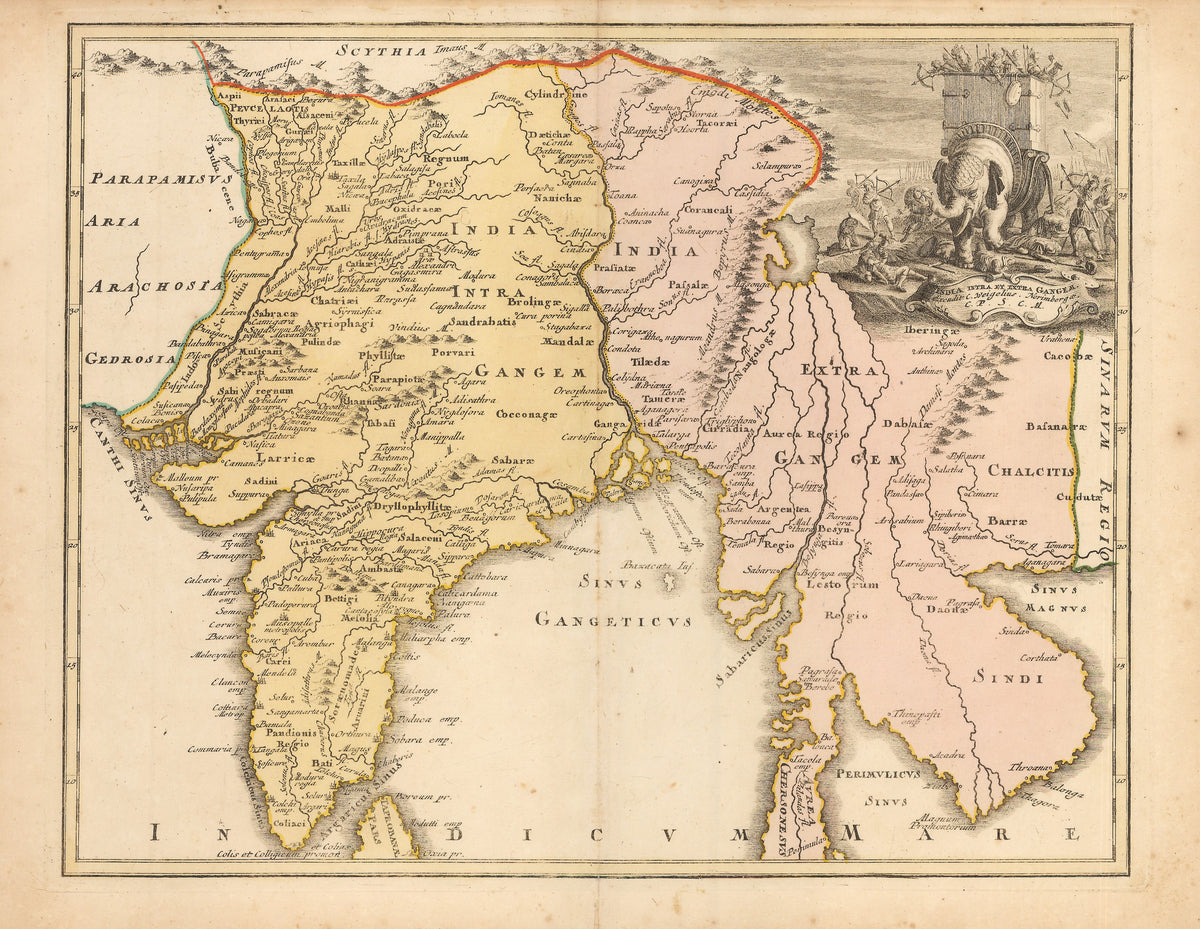 1720 India Intra et Extra Gangem – New World Cartographic