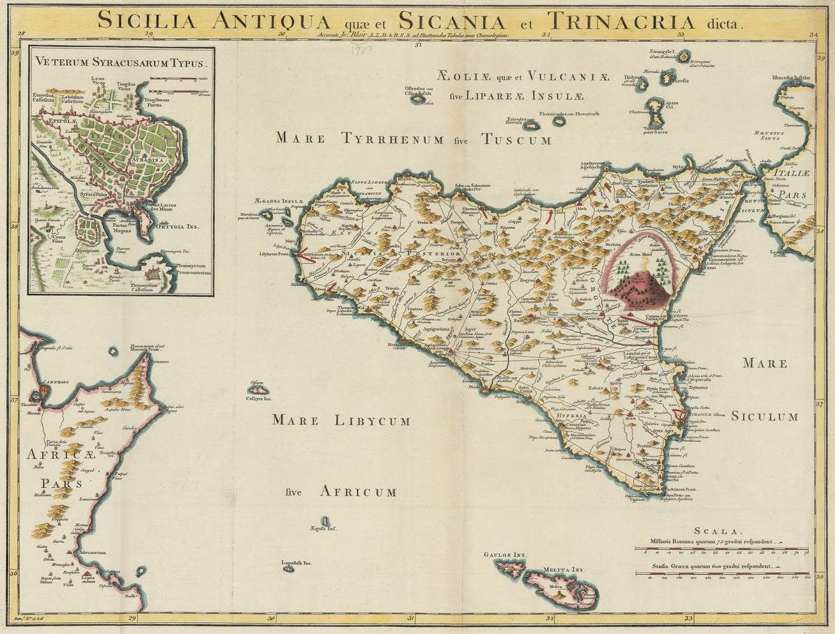 1768 Sicilia Antiqua quae et Sicania et Trinacria dicta. – New World ...