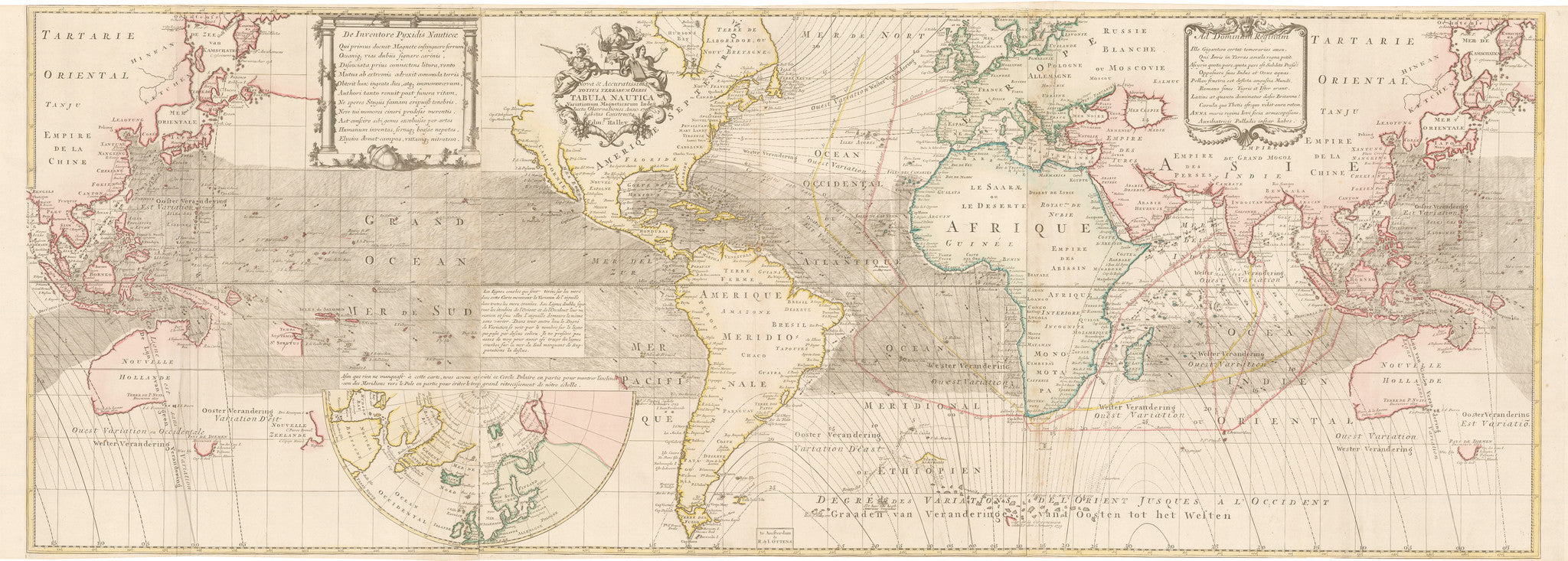 World Map By: Edmund Halley / R&J Ottens : nwcartographic.com – New ...