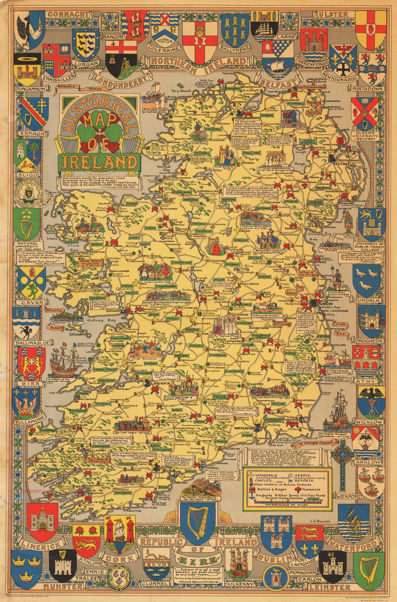 Vintage Pictorial Map of Ireland : nwcartographic.com – New World ...