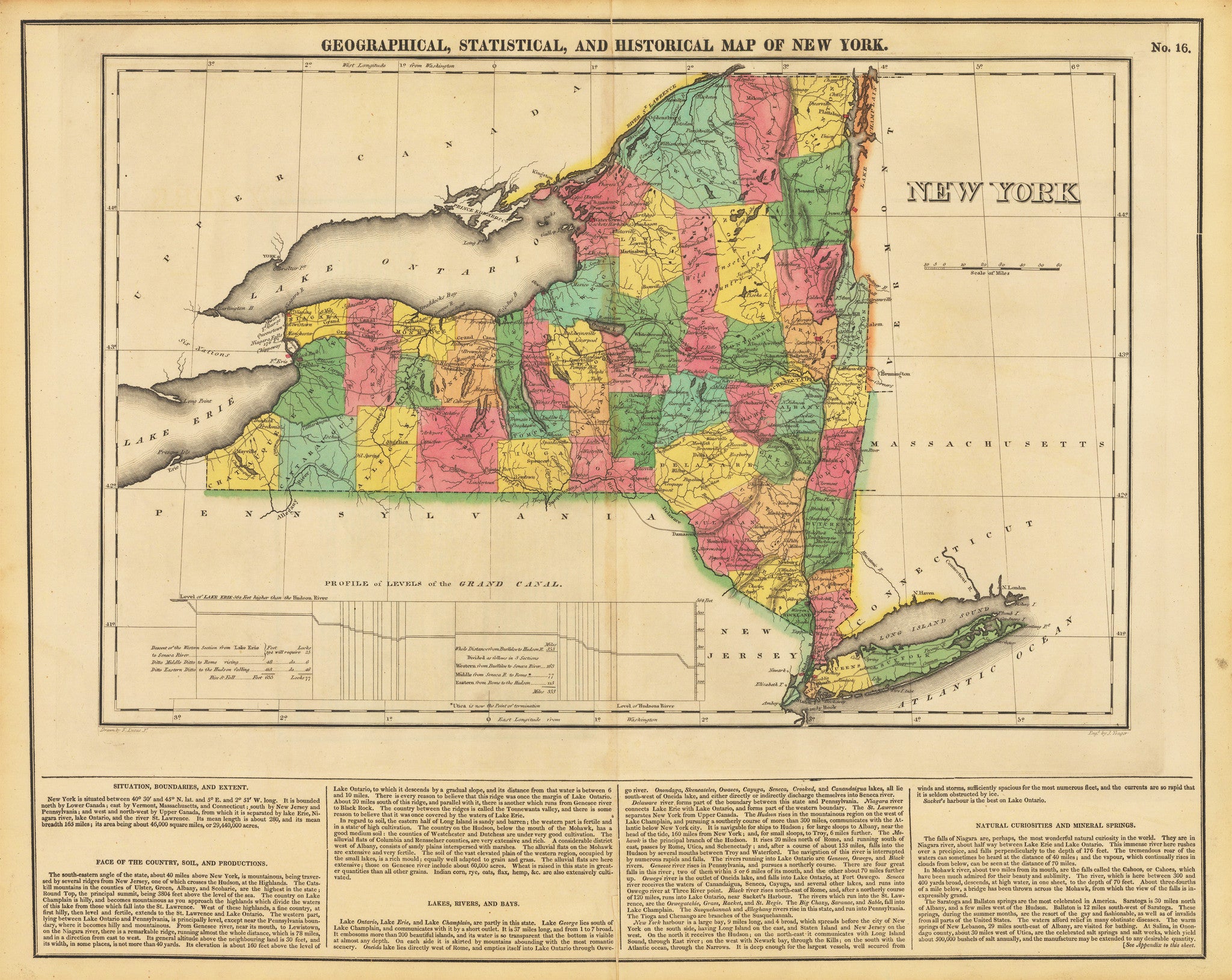 1822 Geographical, Statistical, and Historical Map of New York – New ...
