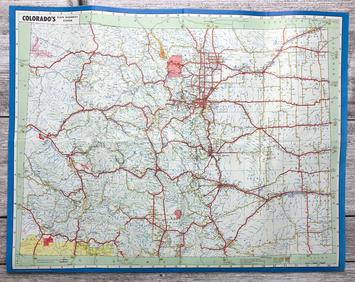 Folding Map Booklet of State of Colorado, Pictorial Map, Road Map ...