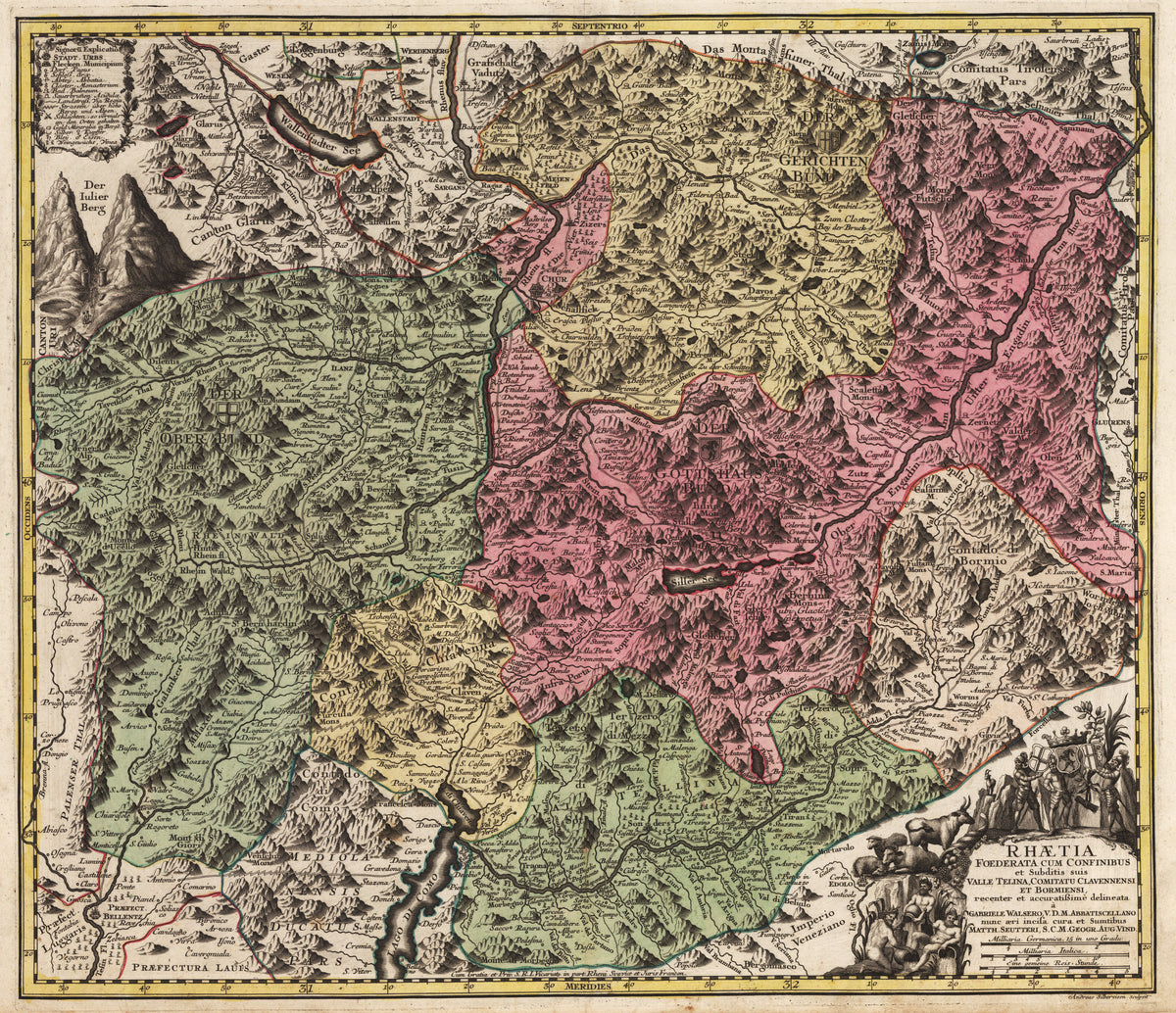 Antique Map of Italy and Switzerland by: Seutter 1740 - nwcartographic ...