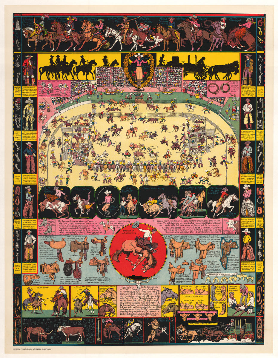 Mid-Century Cowboy / Rodeo Poster by Jo Mora 1941 : nwcartographic.com ...