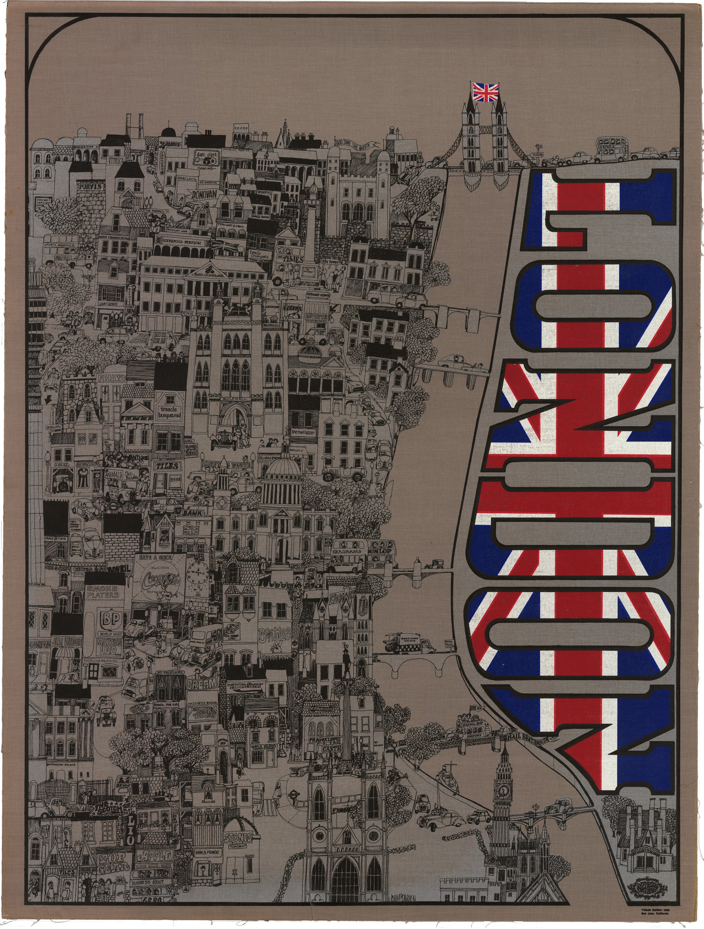 Vintage Map of London | nwcartographic.com – New World Cartographic