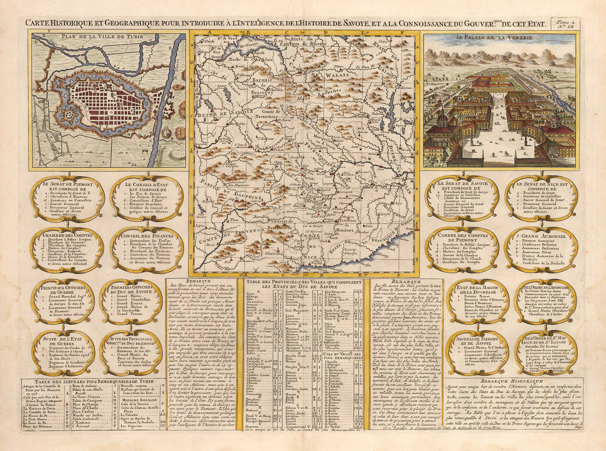 Antique Map of the Savoy Region in France with Turin : nwcartographic ...