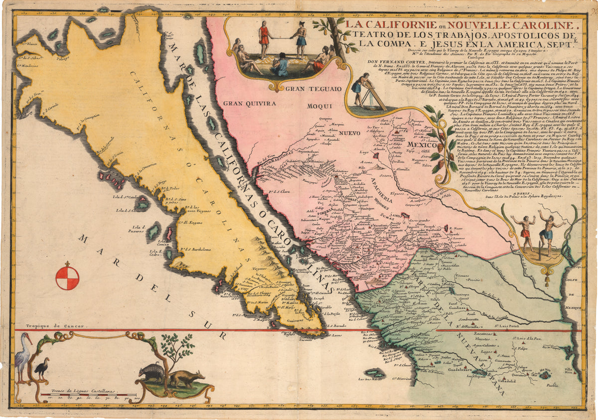 Antique Map of California as an Island by de Fer 1720 : nwcartographic ...