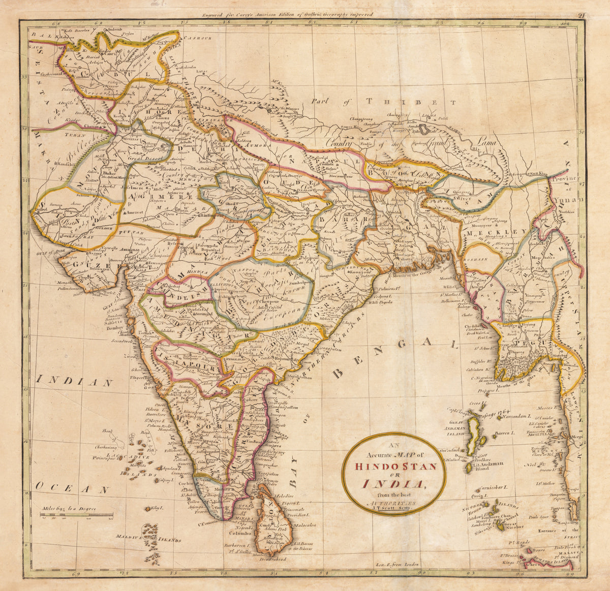 An Accurate Map of Hindostan or India from the best Authorities – New ...